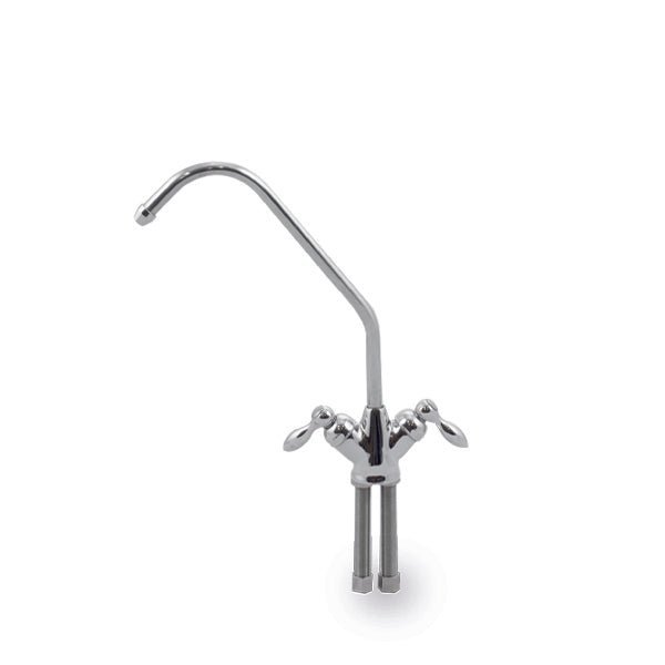 Long Reach Chrome Tap for Filter & RO Systems - Dual Lever Faucet